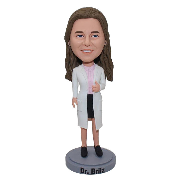 Custom Doctor Bobblehead Female, Personalized Medical Doctor Bobblehead ...