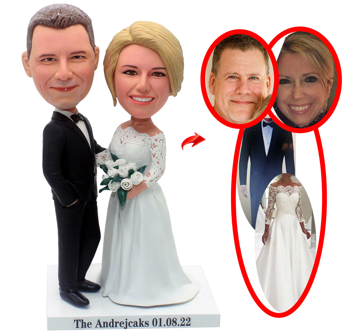 Custom Wedding Bobbleheads, Custom Wedding Cake Toppers Best Likeness ...
