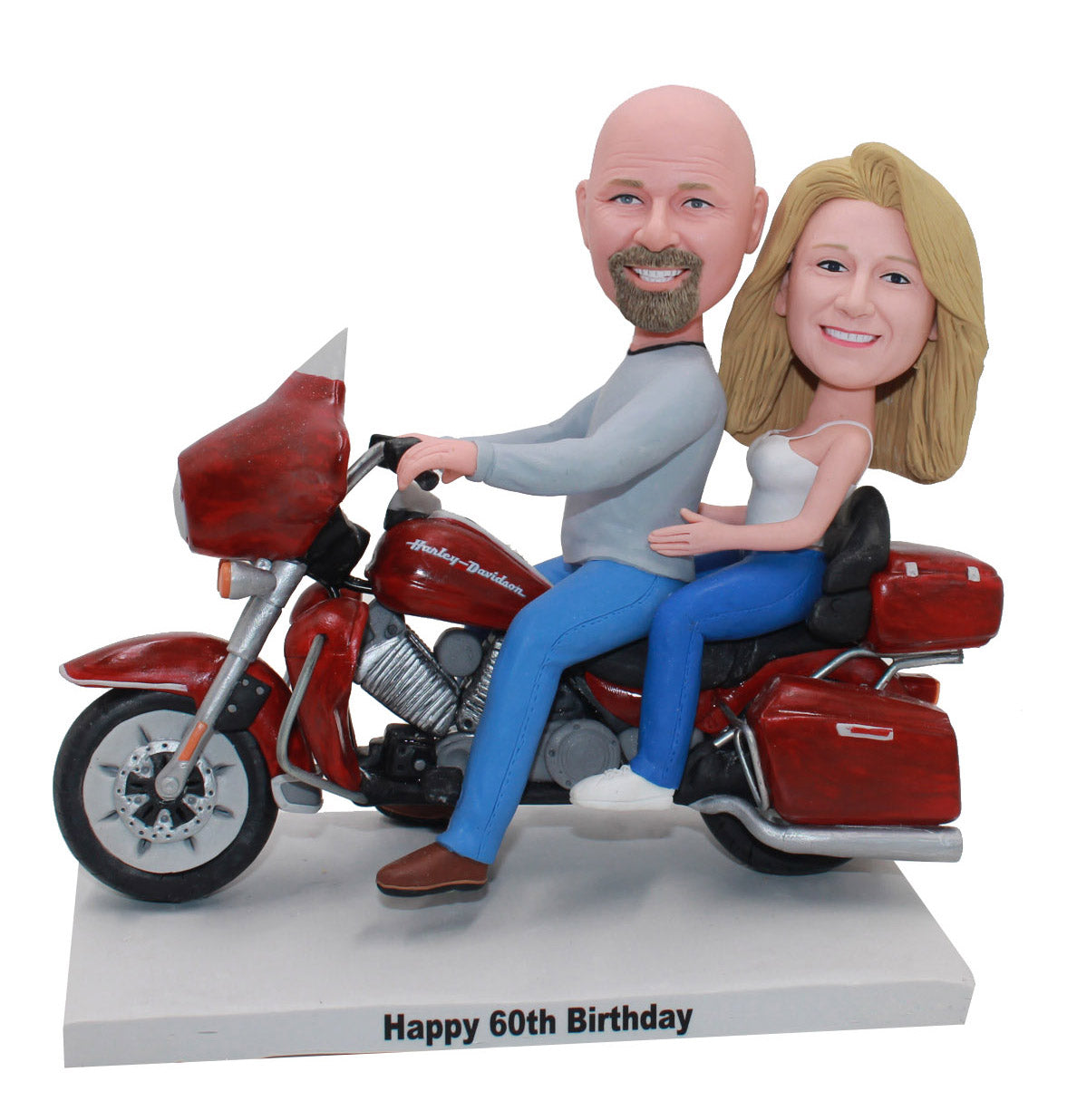 Custom Couple Motorcycle Bobblehead, Couple Motorcycle Custom Bobble ...