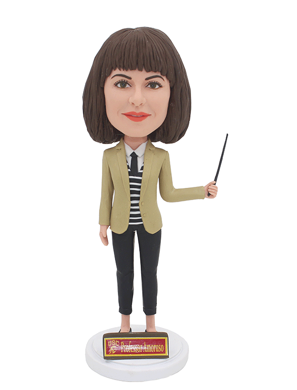 Custom Female Bobblehead For History Teacher, Personalized Teacher ...
