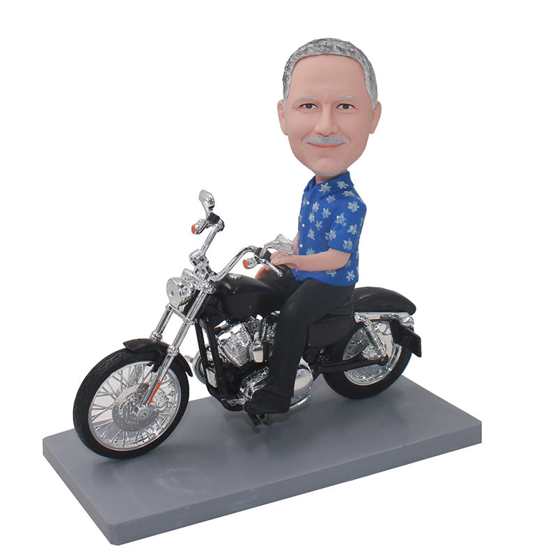 Custom Bobblehead On Motorcycle, Personalized Custom Bobble Head Man M ...