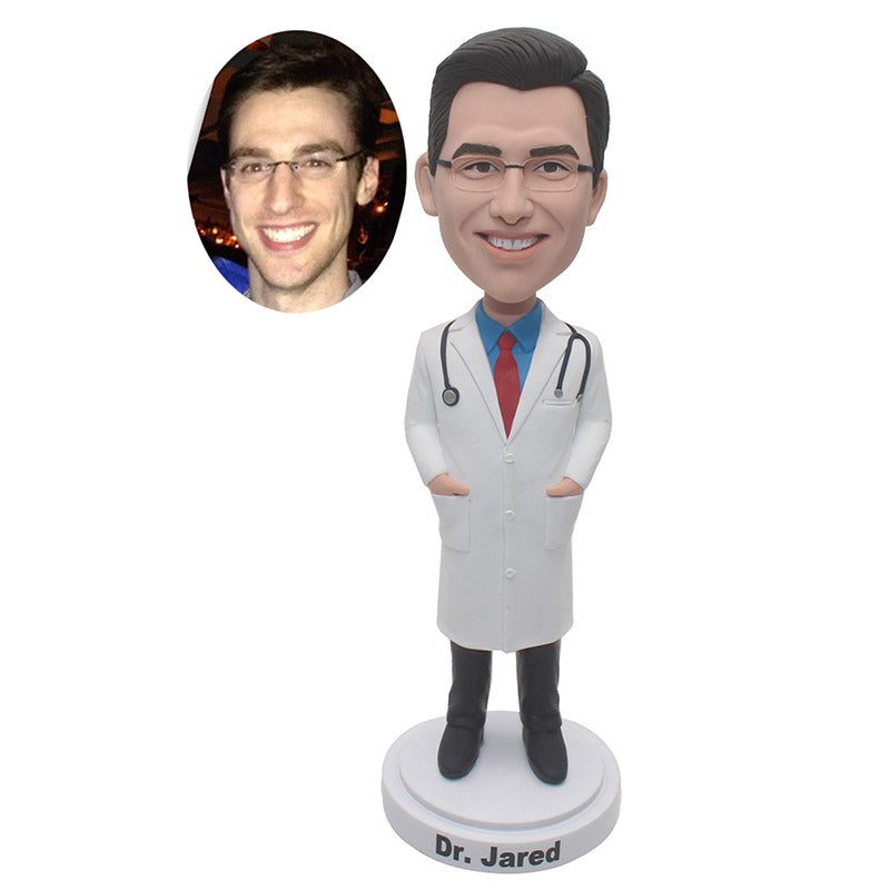 Custom Man Bobble Head Doctor, Custom Medical Doctor Bobblehead With A ...