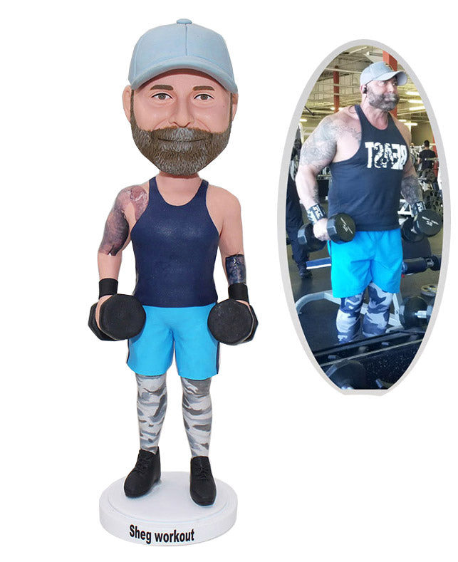 Custom Sports Bobbleheads Dumbbell Fitness Gifts For Coach ...