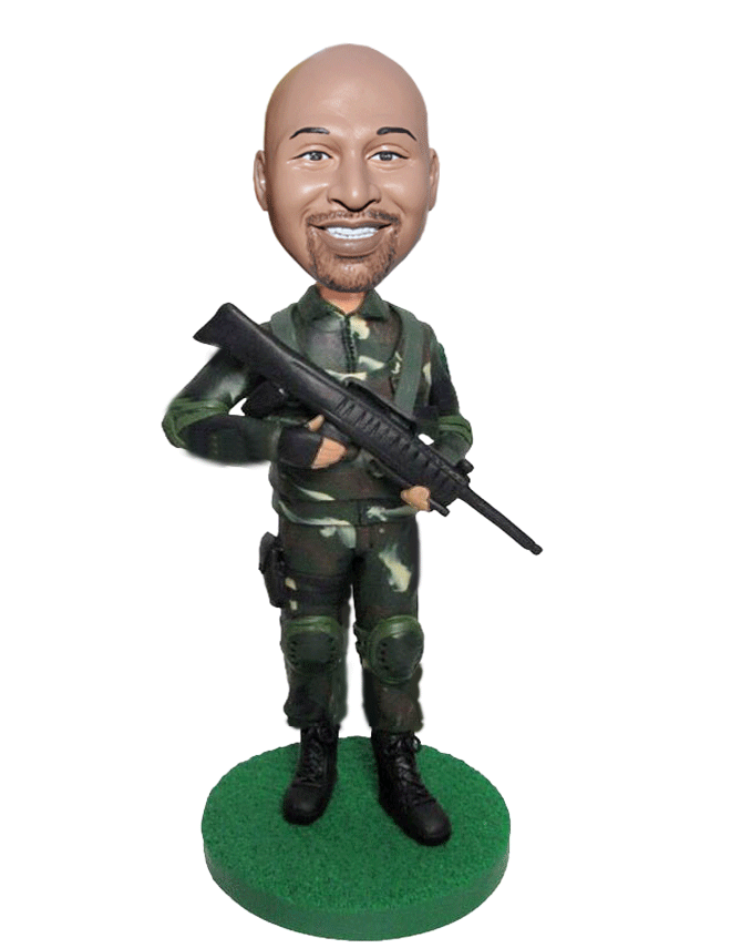 Custom Soldier Bobblehead Maker, Custom Military Guy Bobblehead Doll ...