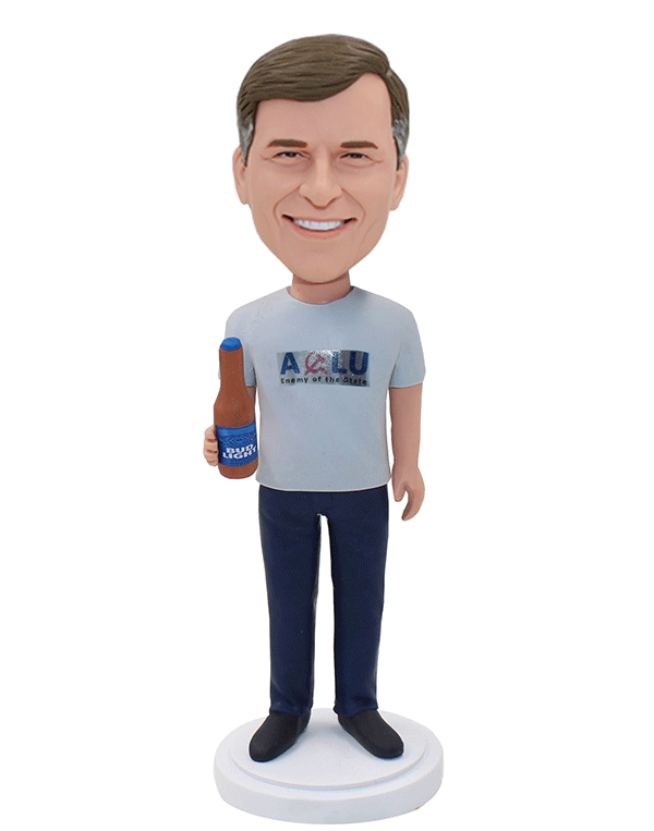 Make A Male Bobblehead Holding A Beer, Man With Beer Bottle Bobblehead ...