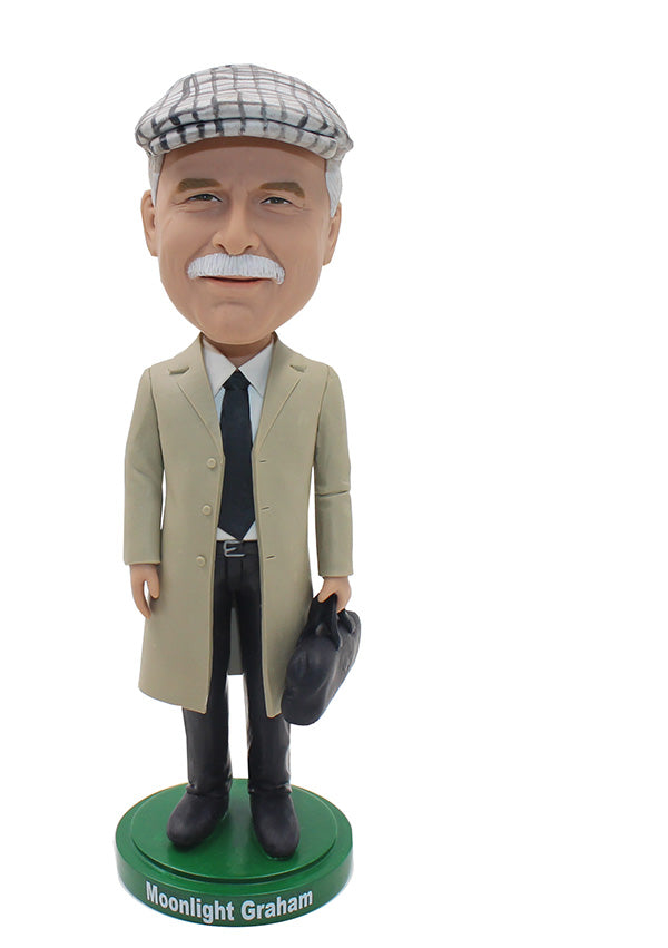 Custom Bobbleheads Old Man With Long Coat, Custom Detective Bobblehead ...