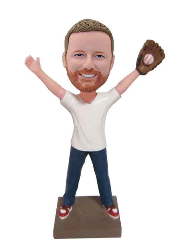 Custom Baseball Pitcher Bobblehead, Baseball Catcher Bobbleheads ...