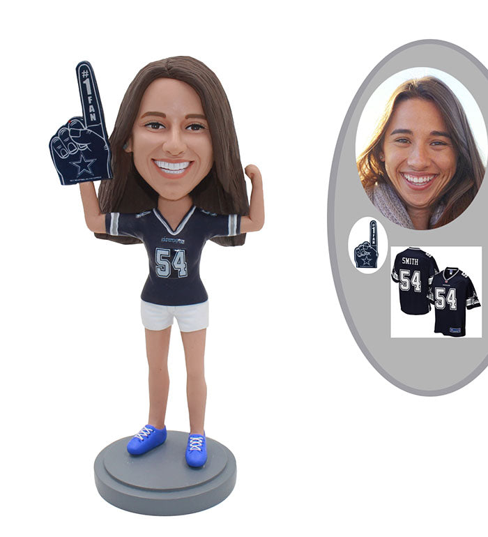 Personalized Sports Fan Bobblehead, Personalized Bobblehead Football ...