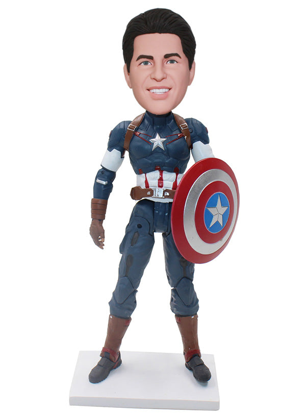 Captain America Custom Bobblehead, Custom Bubble Head Captain America ...