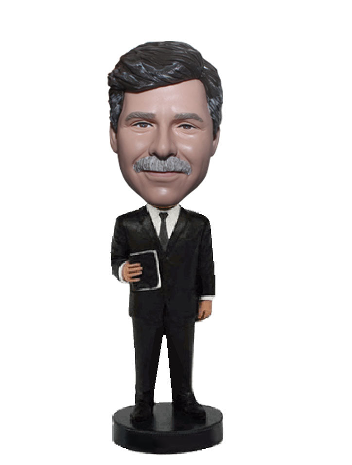 Custom Suit Bobblehead Holding Books, Bobbleheads For Your Teacher ...