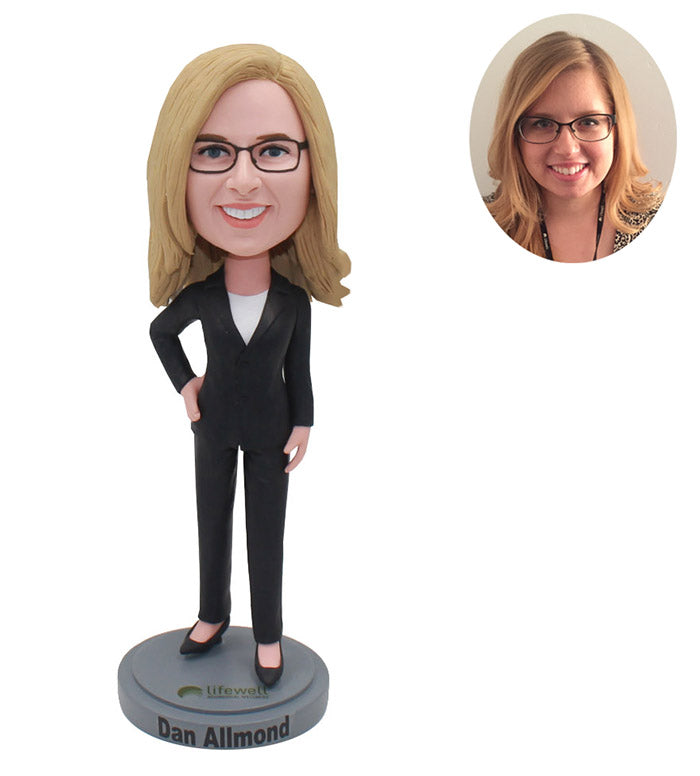 Custom Girl Bobbleheads Office For Boss, Colleague, Friend, Manager ...